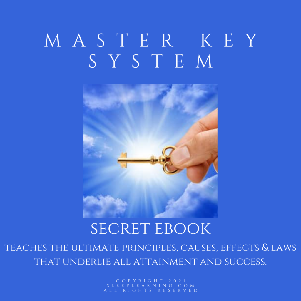 The Master Key System – SLEEP LEARNING