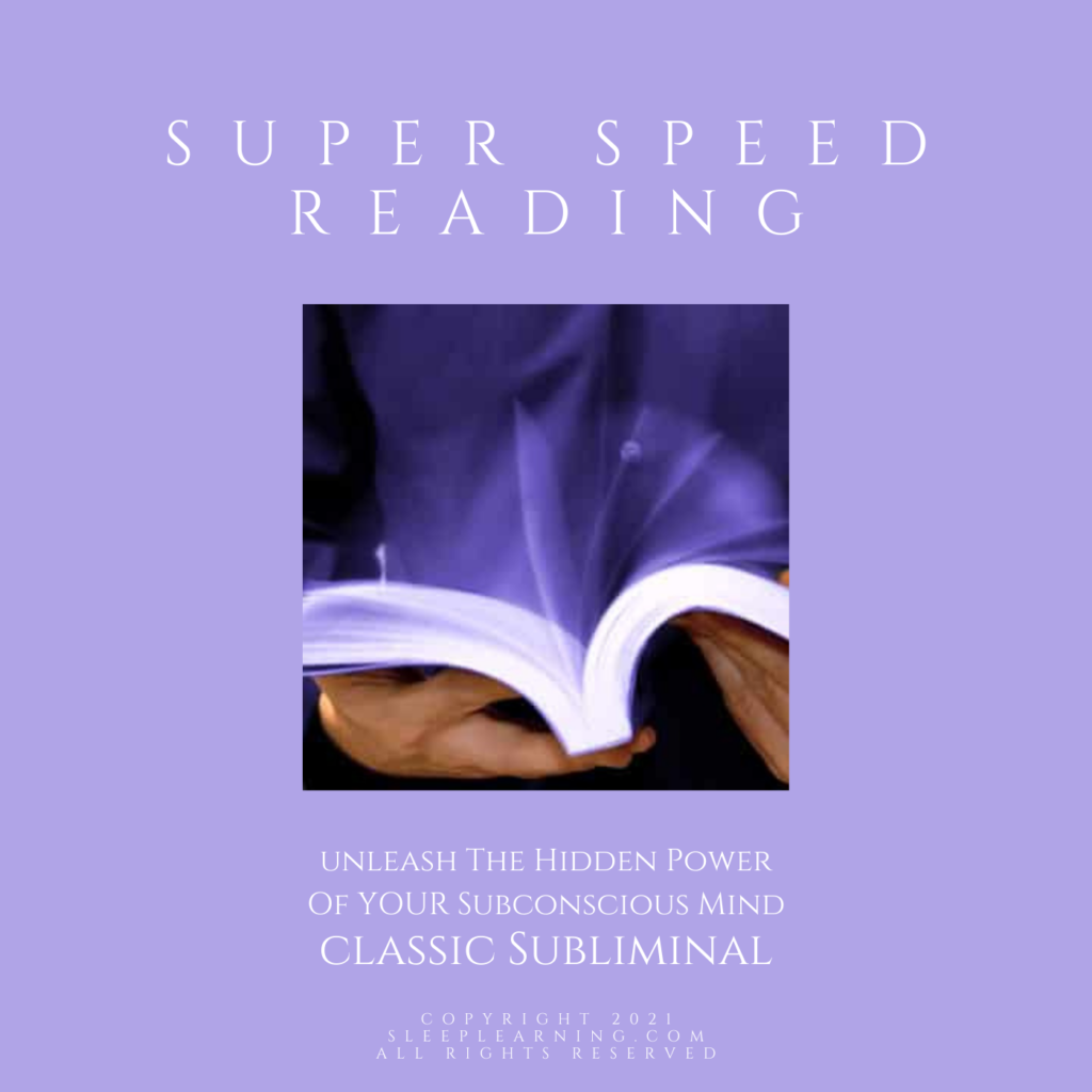 Super Speed Reading – SLEEP LEARNING